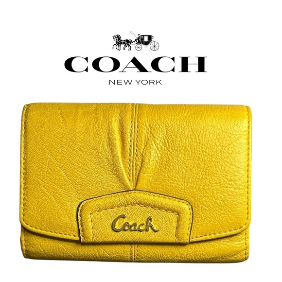 Coach | Bags | Coach Lemon Ashley Leather Compact Clutch Wallet | Poshmark
